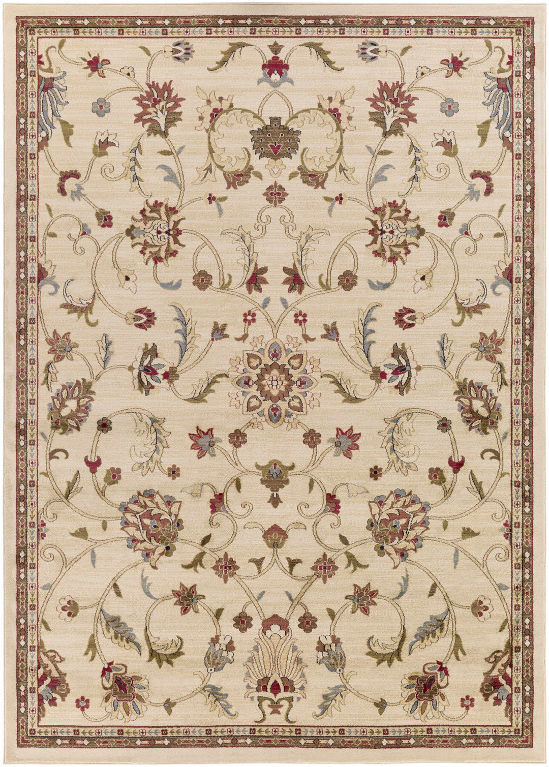 Brown And Beige Traditional Oushak Design Machine Woven Rug – The Rug Decor