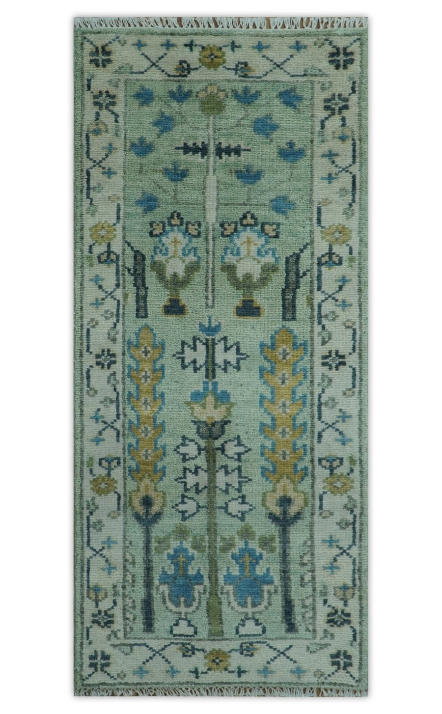 Antique Moss Green & Ivory Vintage Persian Wool Rug – The Rug Decor