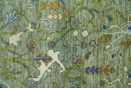 The tree of life Green Hand Knotted Traditional Custom Made Wool Rug ...