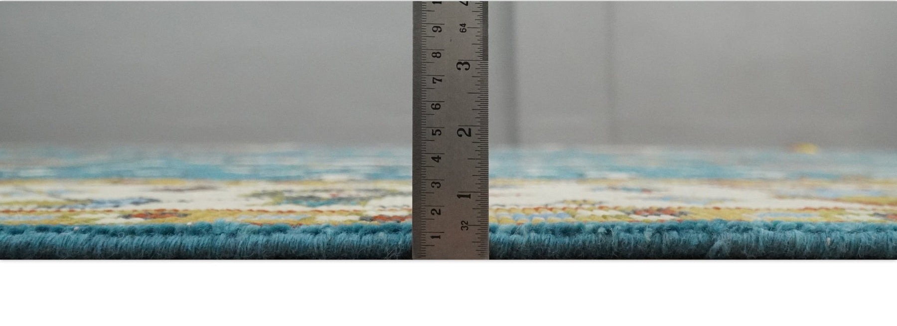 Hand Knotted Teal Blue and Ivory Traditional Vintage Style Multi size ...