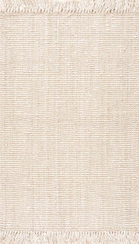 Contemporary Solid Hand Woven Tan Natural Fiber Jute Area Rug – The Rug ...