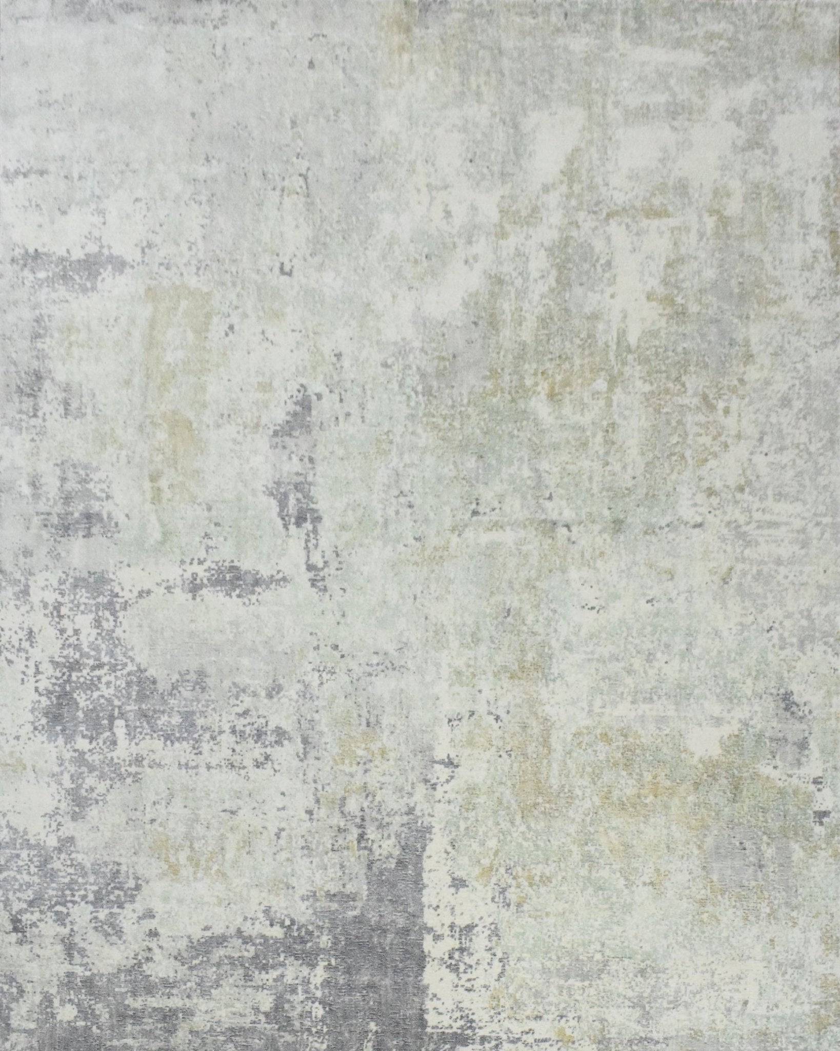 Modern Abstract Gray and Ivory Rug made with Art Silk | TRD10132 – The ...