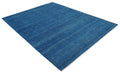Solid Plane Blue Hand knotted Contemporary Custom Made wool Area Rug ...