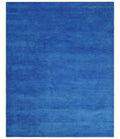 Solid Plane Blue Woolen Hand Tufted Southwestern Gabbeh wool area Rug ...