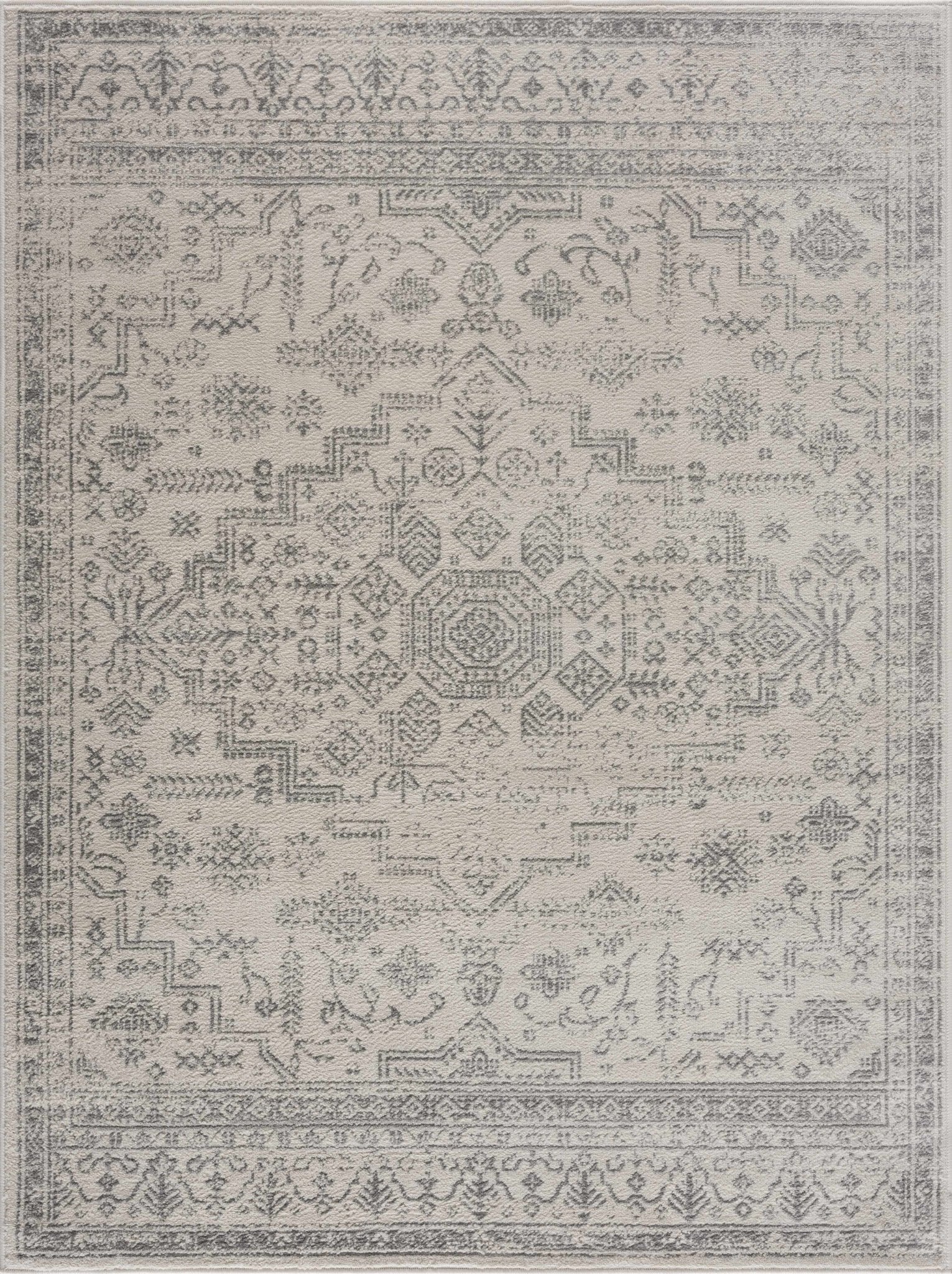Traditional Contemporary Ivory and Gray Area Rug – The Rug Decor